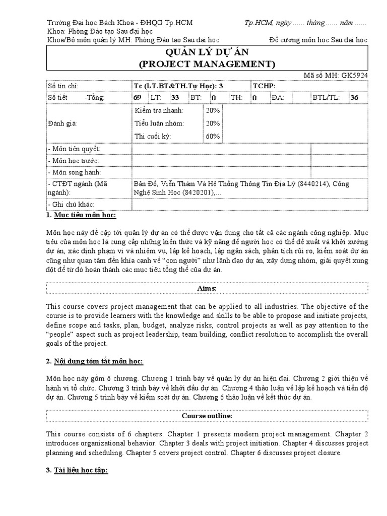 0-De Cuong QLDA 505924-CH-KT | PDF