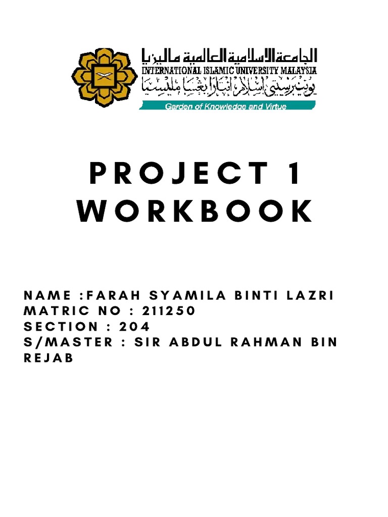 Project 1 Workbook | PDF