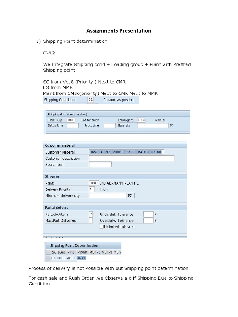 Shipping Point and Storage Location Configuration | PDF | Software ...