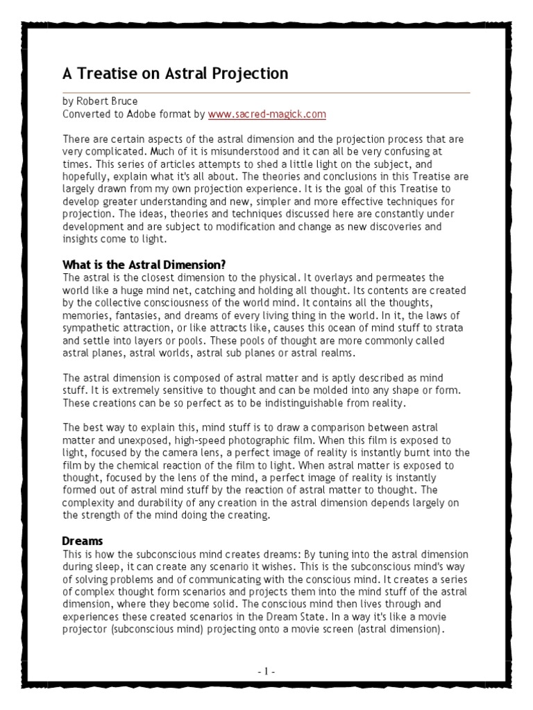 A Treatise On Astral Projection | PDF