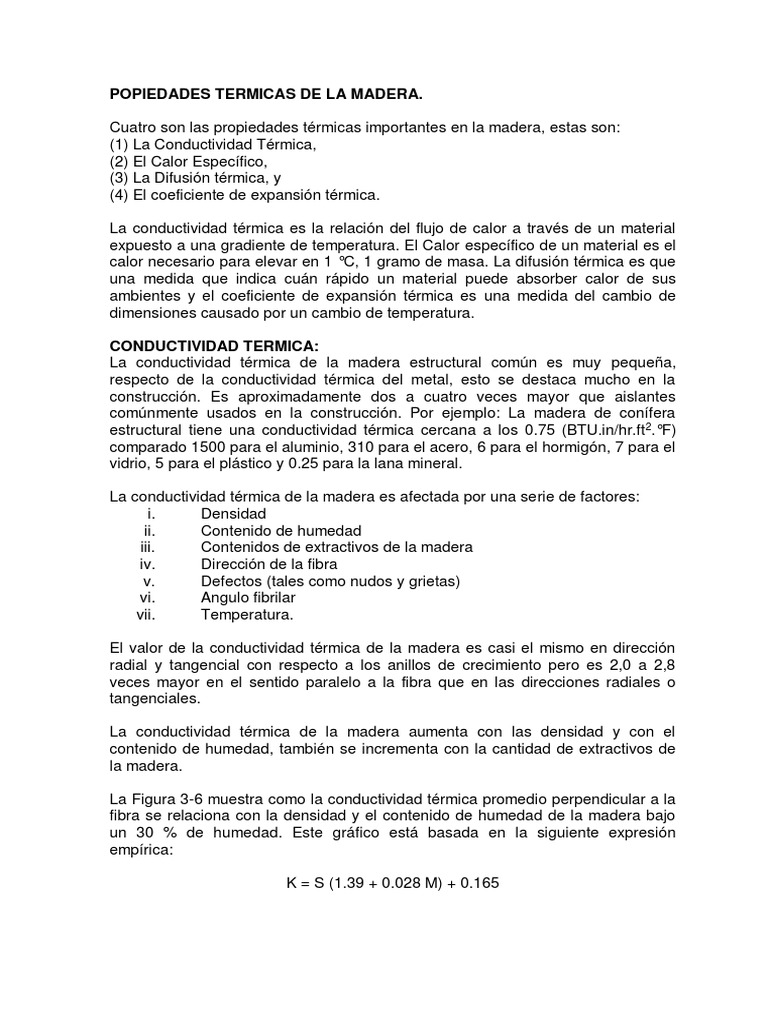 Apunte - Propiedades Termicas | PDF | Conductividad térmica | Incendios