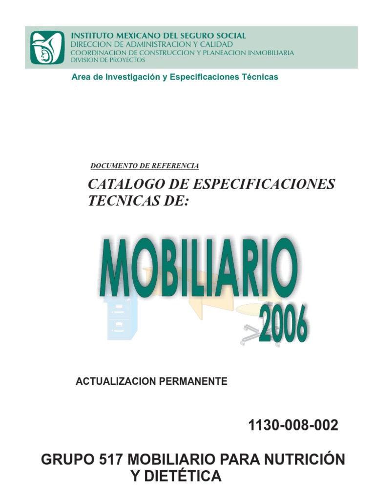 Catálogo de Especificaciones Técnicas de Mobiliario Grupo 517 | PDF | Construcción | Soldadura