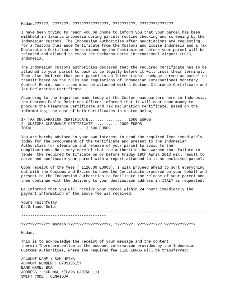 CONSIGNMENT | PDF | Receipt | Customs