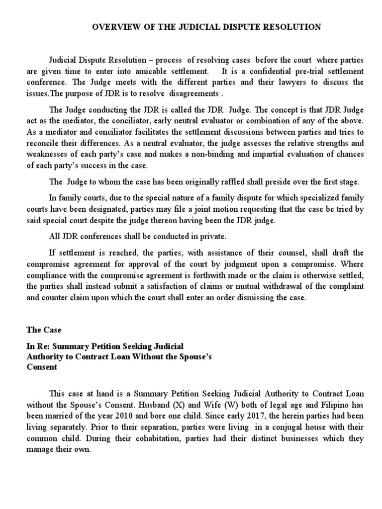 Judicial Dispute Resolution-ADR | PDF | Mediation | Settlement (Litigation)
