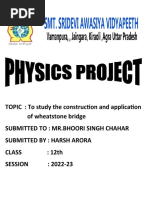 Physics Project Class 12th Wheat Stone Bridge | PDF | Resistor ...