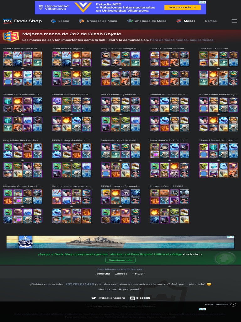 ¡Mejores Mazos 2c2 de Clash Royale! | PDF