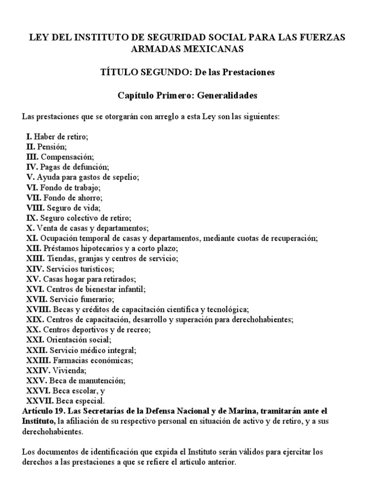 Ley Del Issfam 2022 | PDF | Seguro de vida | México