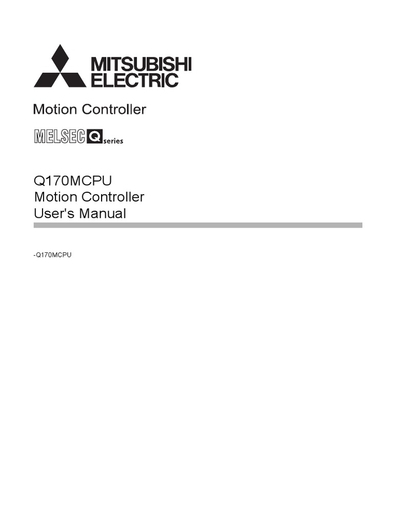 Q170MCPU Motion Controller User's Manual | PDF | Amplifier | Servomechanism