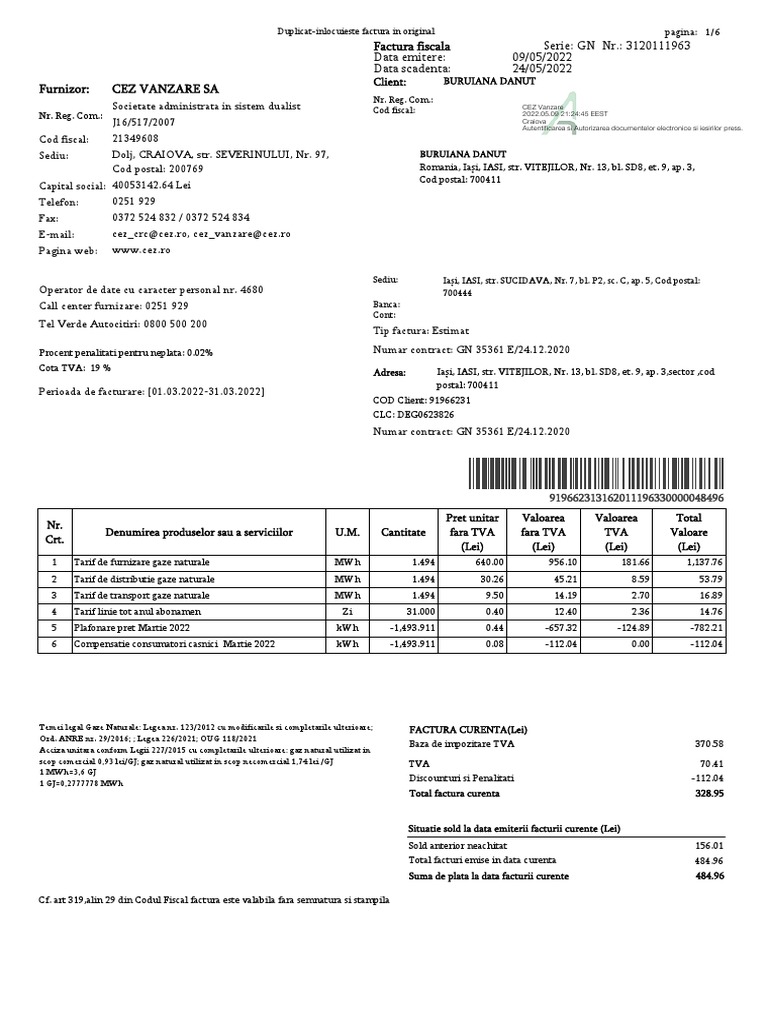Cez Gaz Martie | PDF