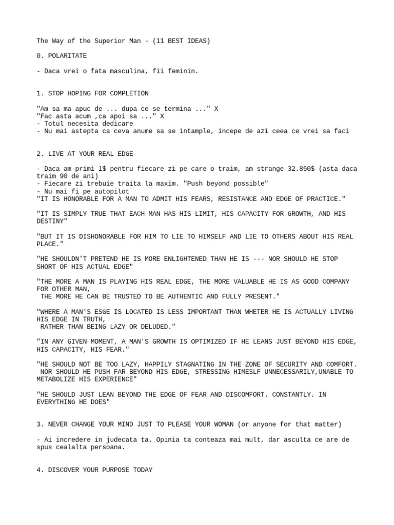 The Way of The Superior Man | PDF