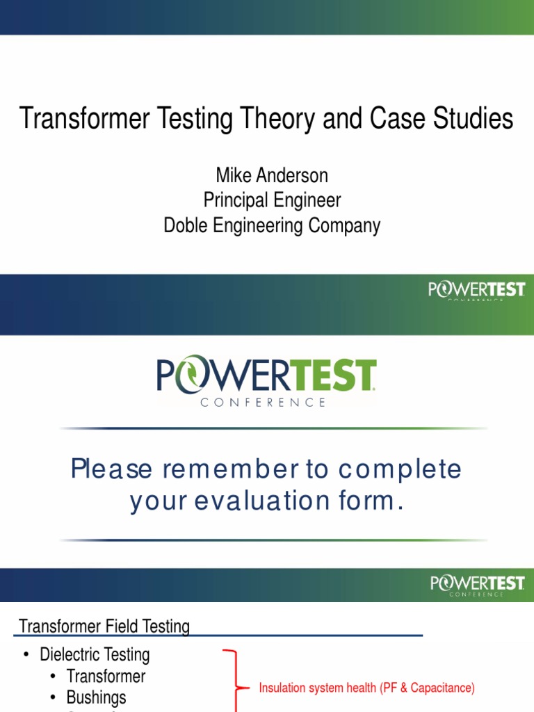 Transformer Case Study (Doble) | PDF | Transformer | Capacitor