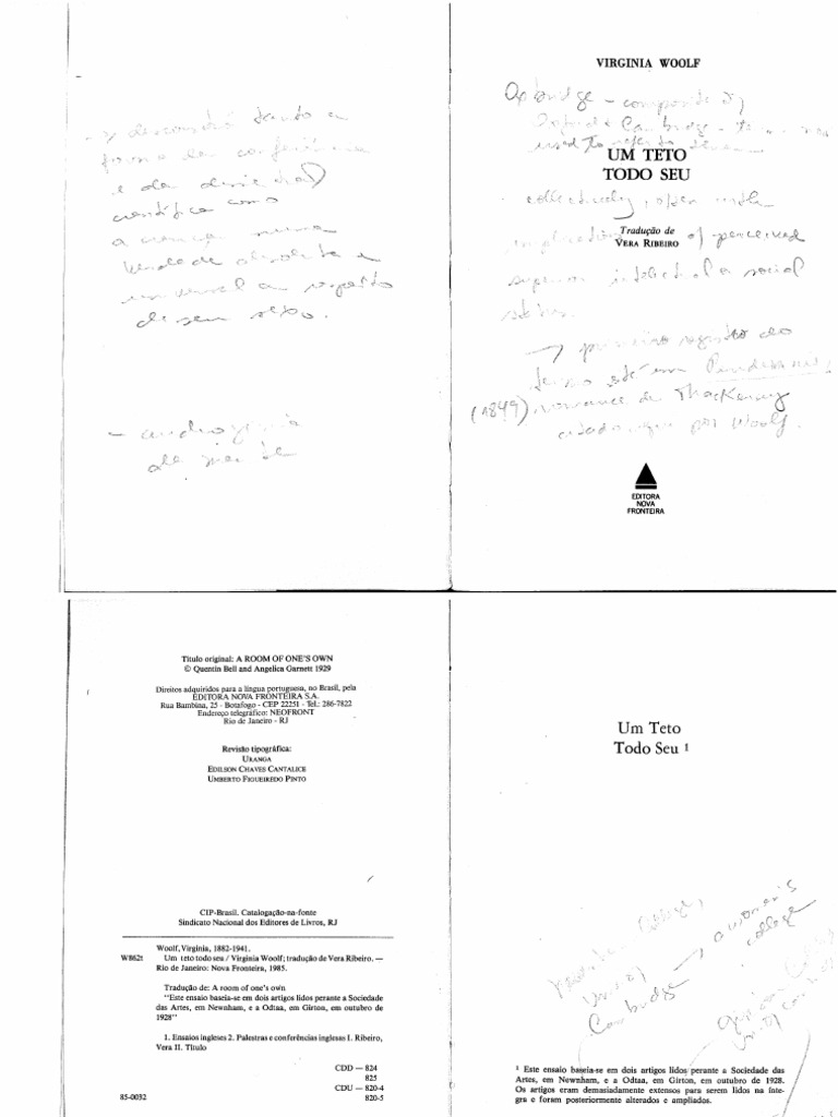 Um Teto Todo Seu - Virginia Woolf | PDF