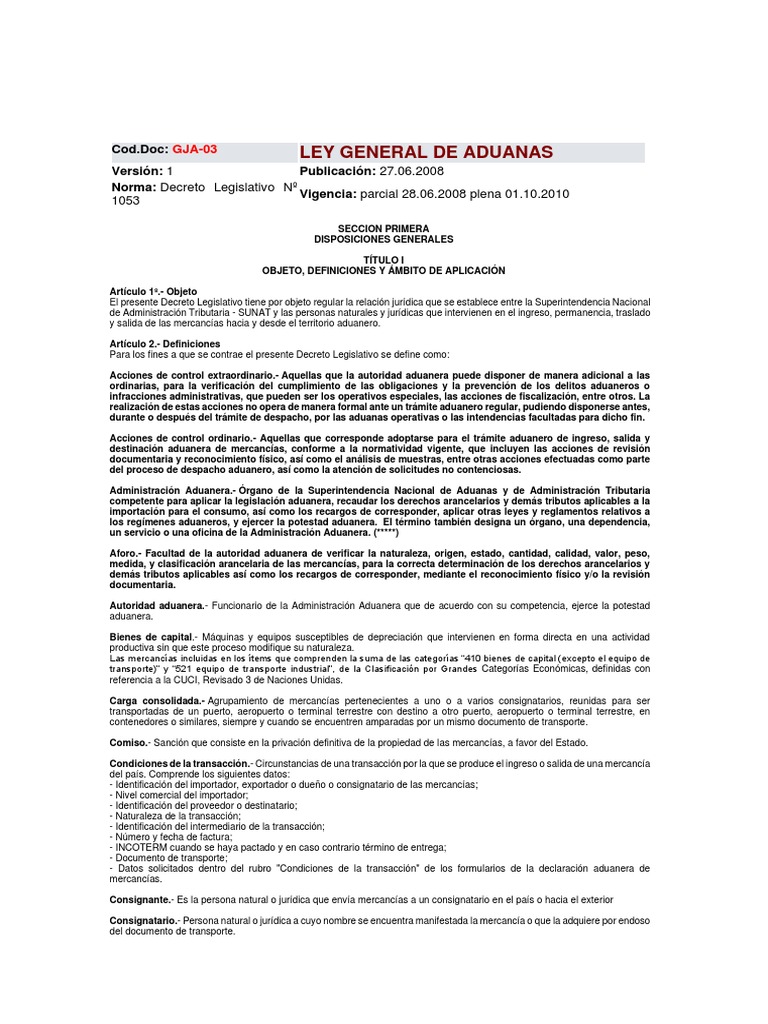 ADUANERO | PDF | aduana | El comercio internacional