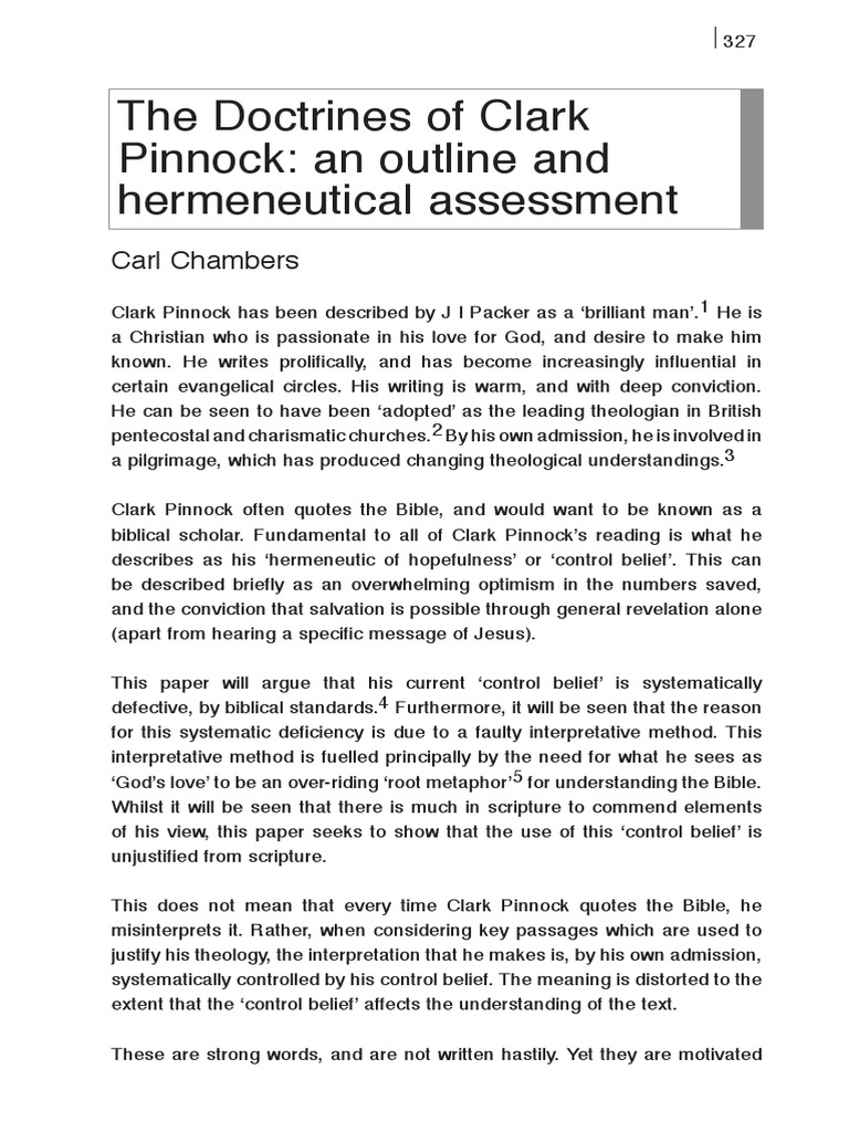 The Doctrines of Clark Pinnock (PDFDrive) | PDF | Jesus | Religious ...