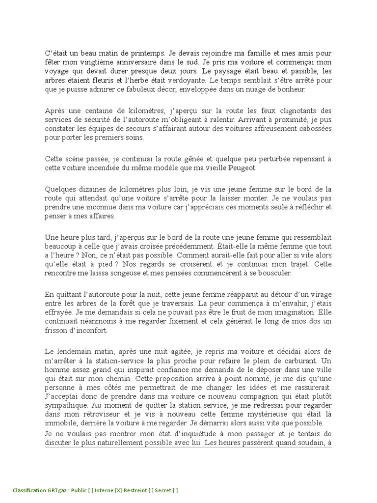 Devoir de Francais Perrine Emma | PDF