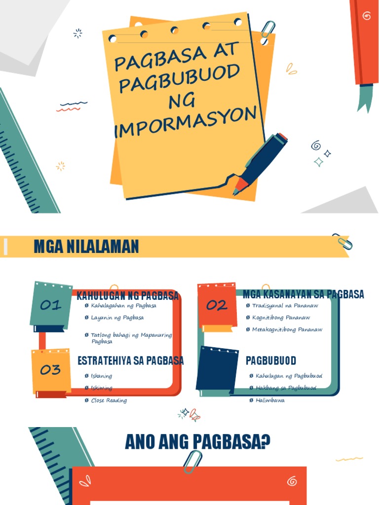 GROUP 2-Pagbasa at Pagbubuod NG Impormasyon | PDF