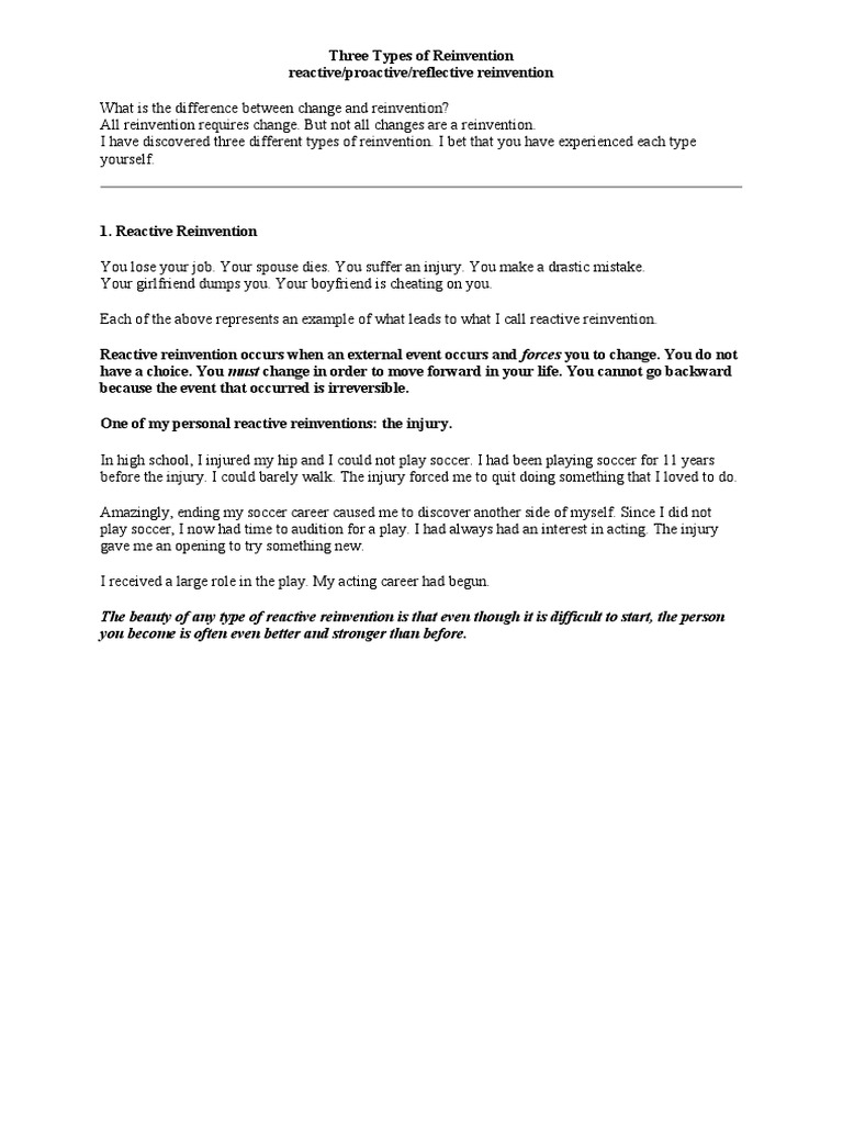 3_types_of_reinvention | PDF | Cognition | Cognitive Science