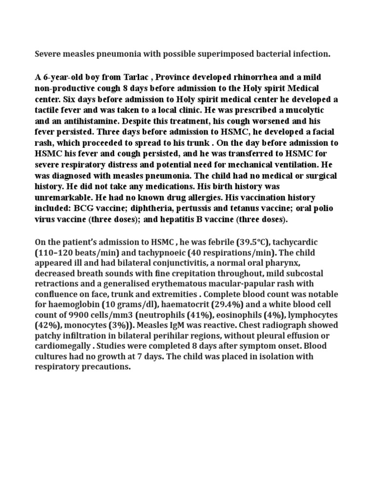 Case Study Measles | PDF