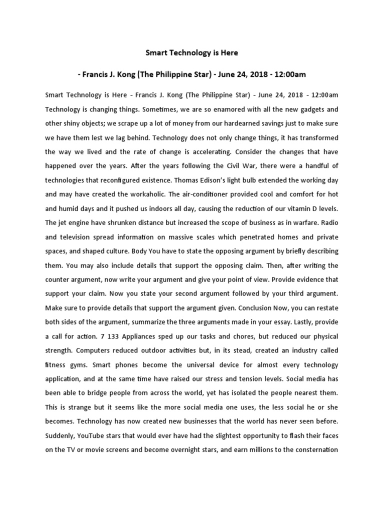 Smart Technology Is Here | PDF