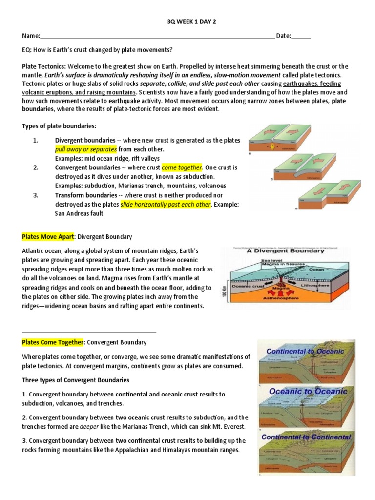 Understanding Plate Tectonics and Boundaries | PDF | Plate Tectonics ...
