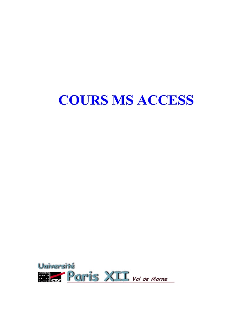 Cours Ms Access | PDF | Microsoft Access | Bases de données