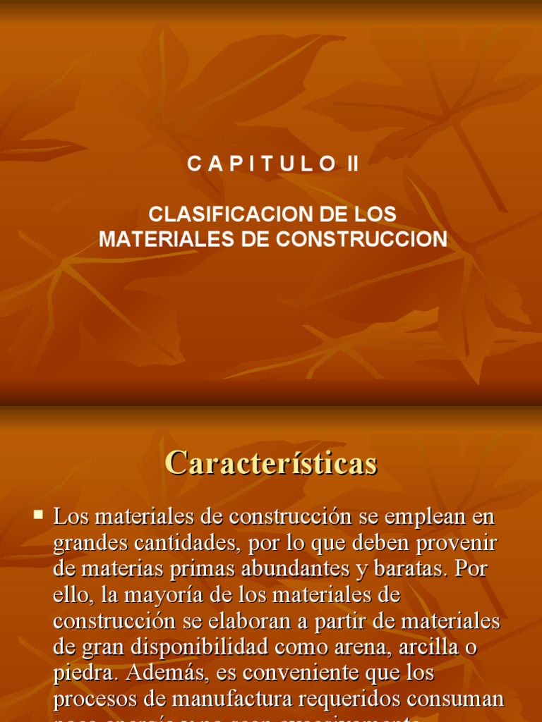 Clasificacion de Los Materiales | PDF | Materiales de construcción | Ingeniería de Edificación