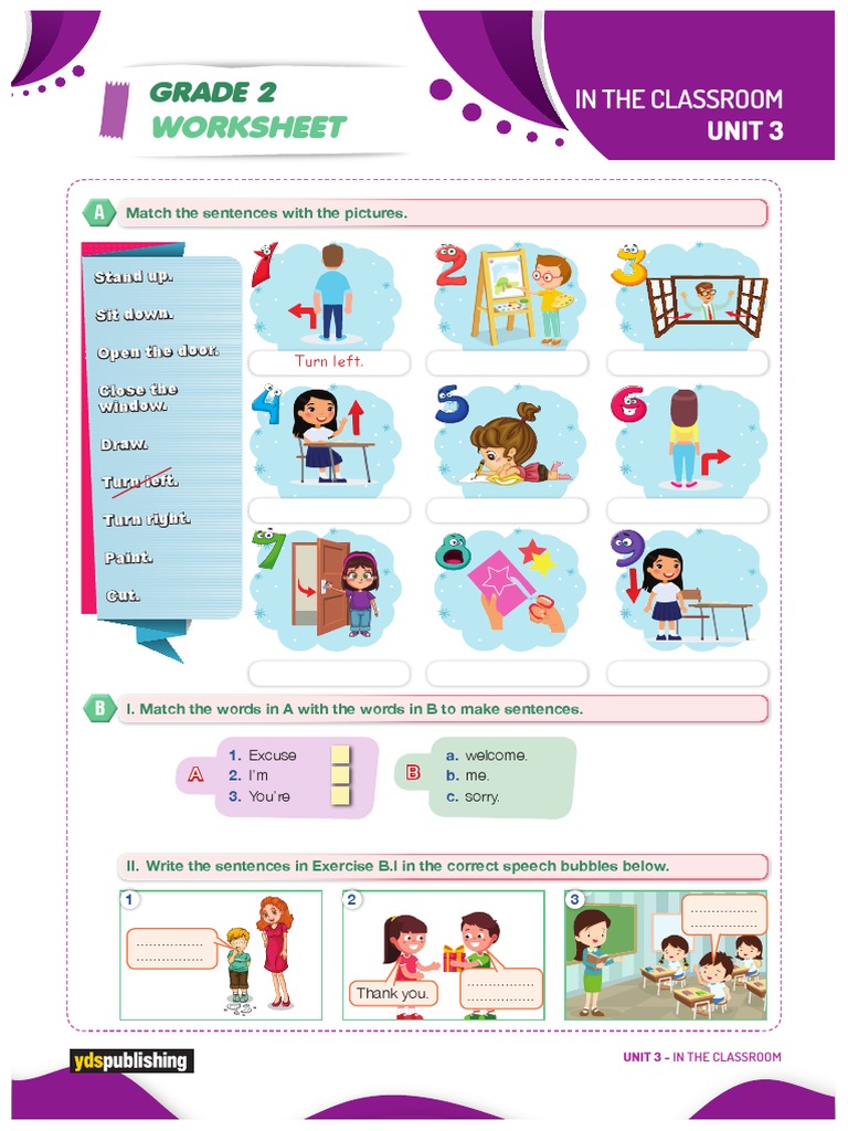 Grade 2 Online Worksheet Unit 3 | PDF