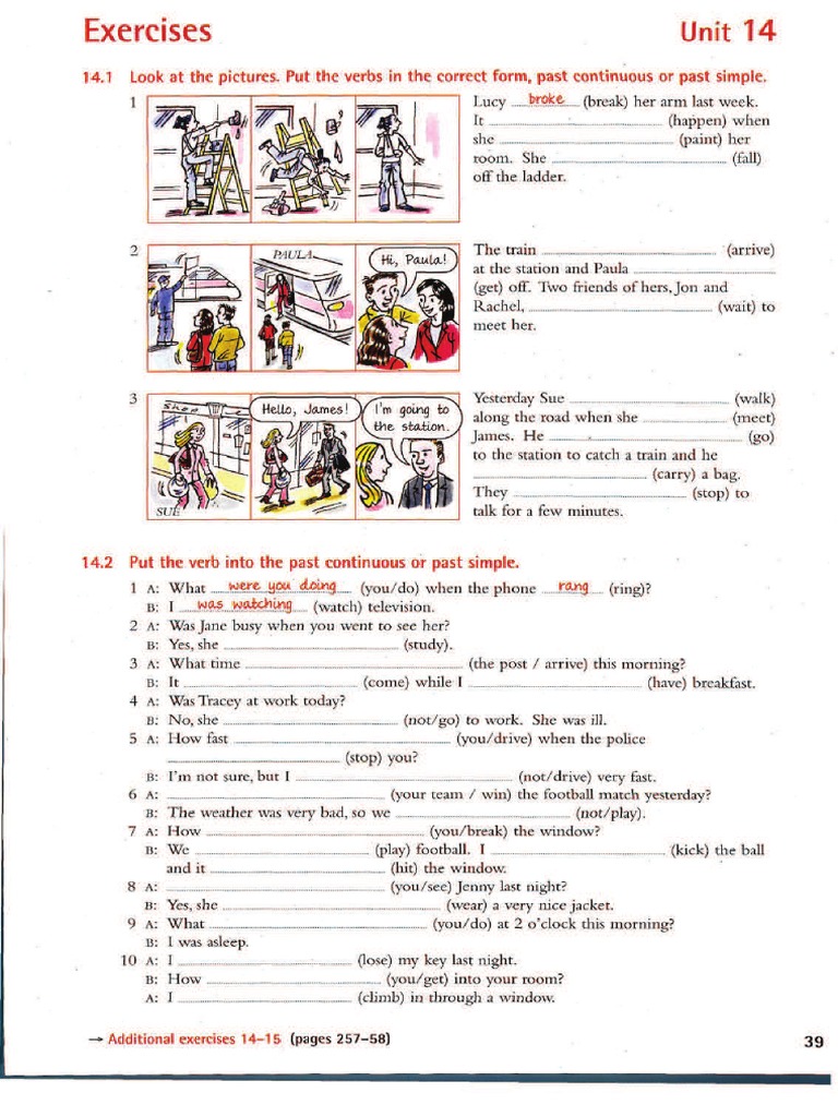 Past Continuous Vs Past Simple Exercises | PDF