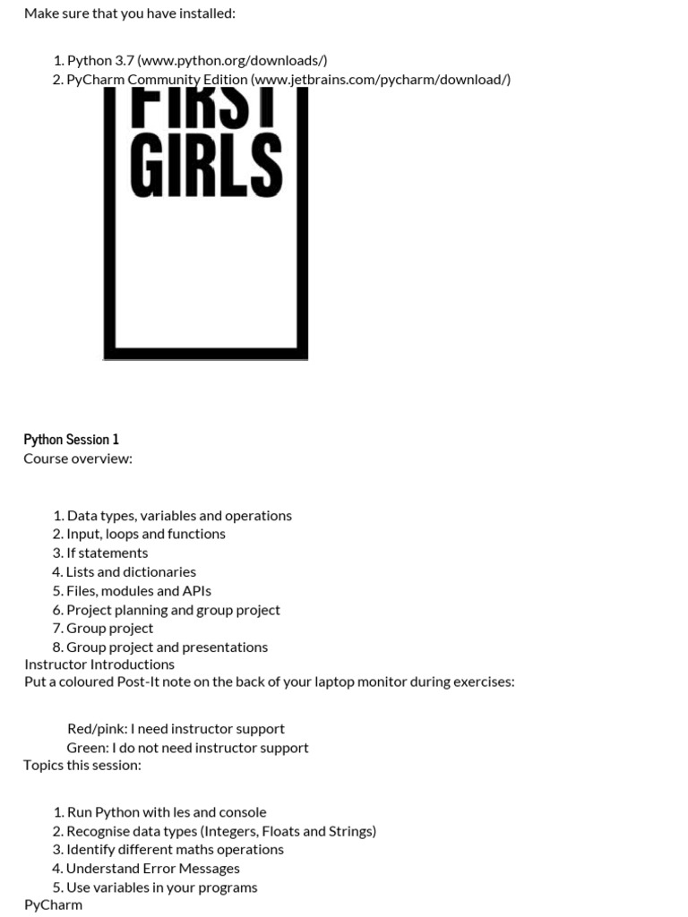 Python Basics Data Types And Variables Pdf Python Programming