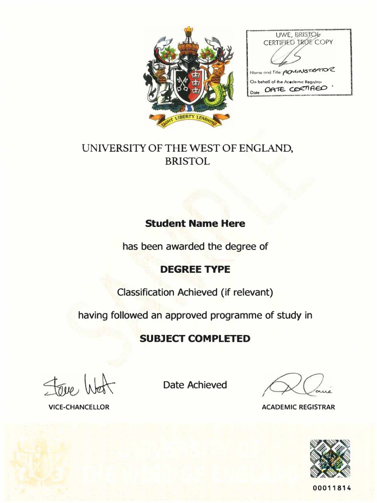 Certified True Copy Certificate Sample | PDF