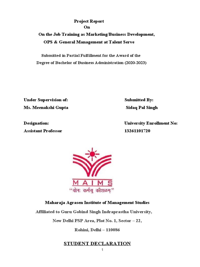 SIP Final Draft Sidaq Pal Singh | PDF | Educational Technology ...