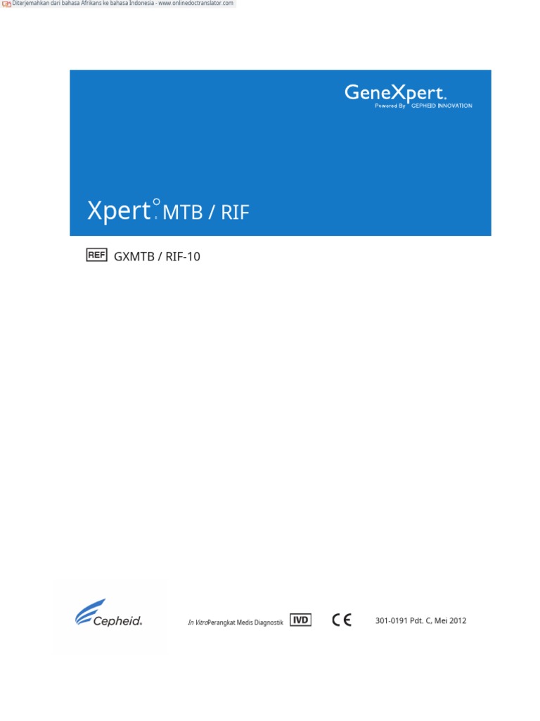 PACKAGE INSERT MTB-RIF - Af.id | PDF