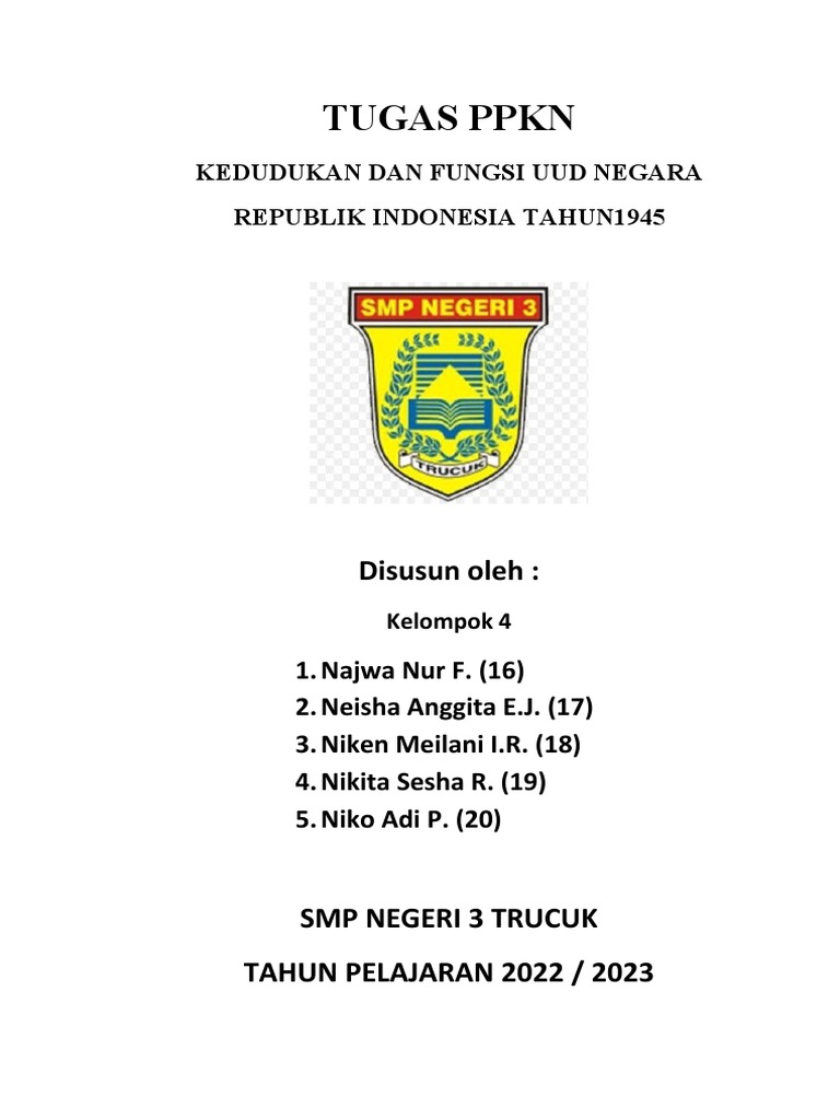 COVER SMPN 3 Trucuk | PDF