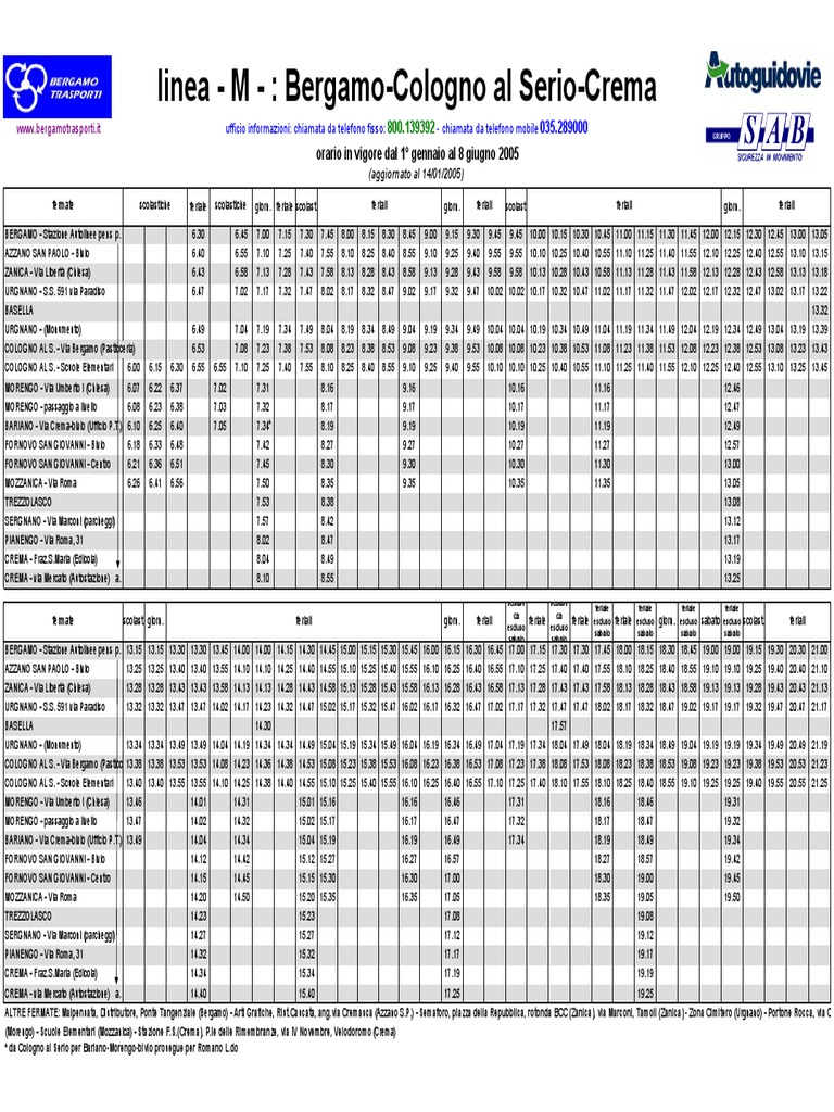 Orari Pullman | PDF