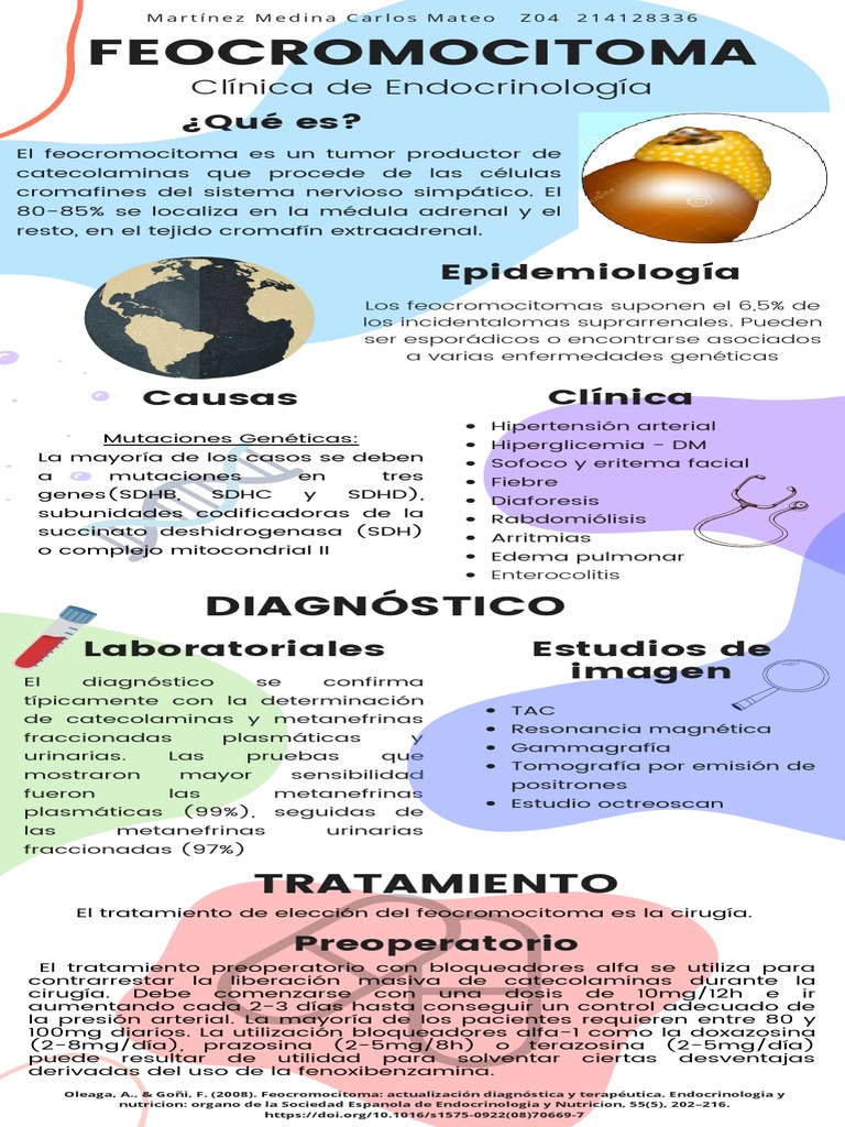 Infografía - Feocromocitoma | PDF | Glándula suprarrenal | Órgano ...