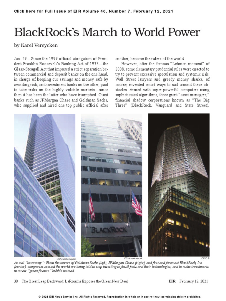 BlackRock March To World Power | PDF | Black Rock | Exchange Traded Fund