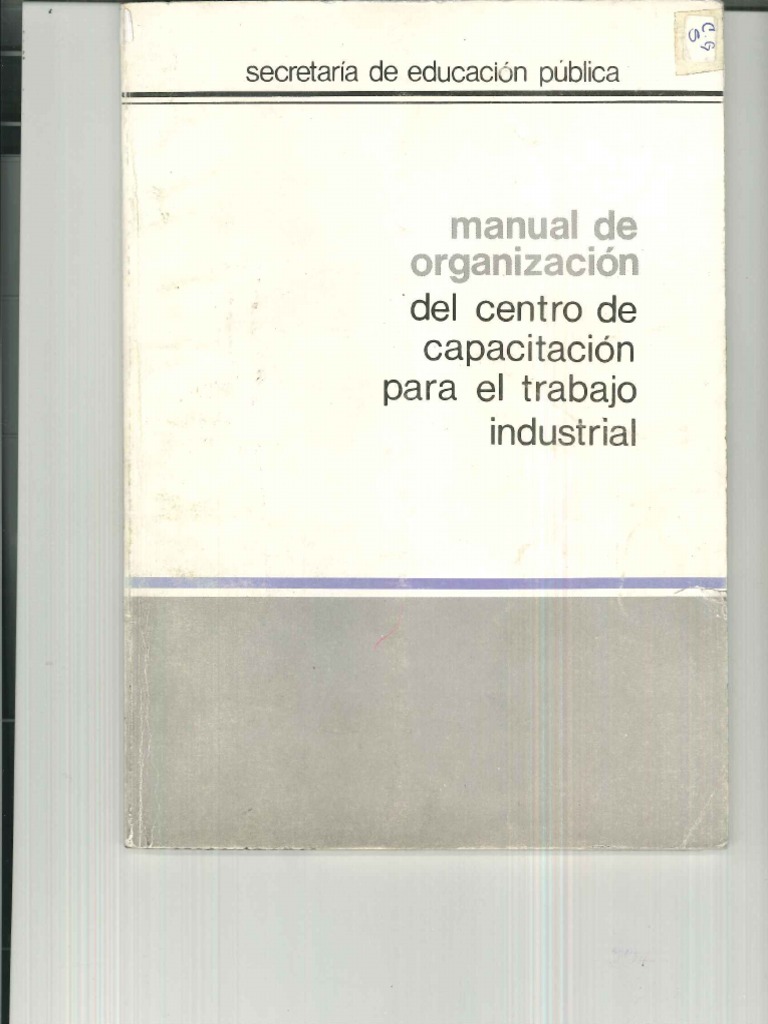 Manual de Organizacion Del Centro de Capacitacion para El Trabajo | PDF