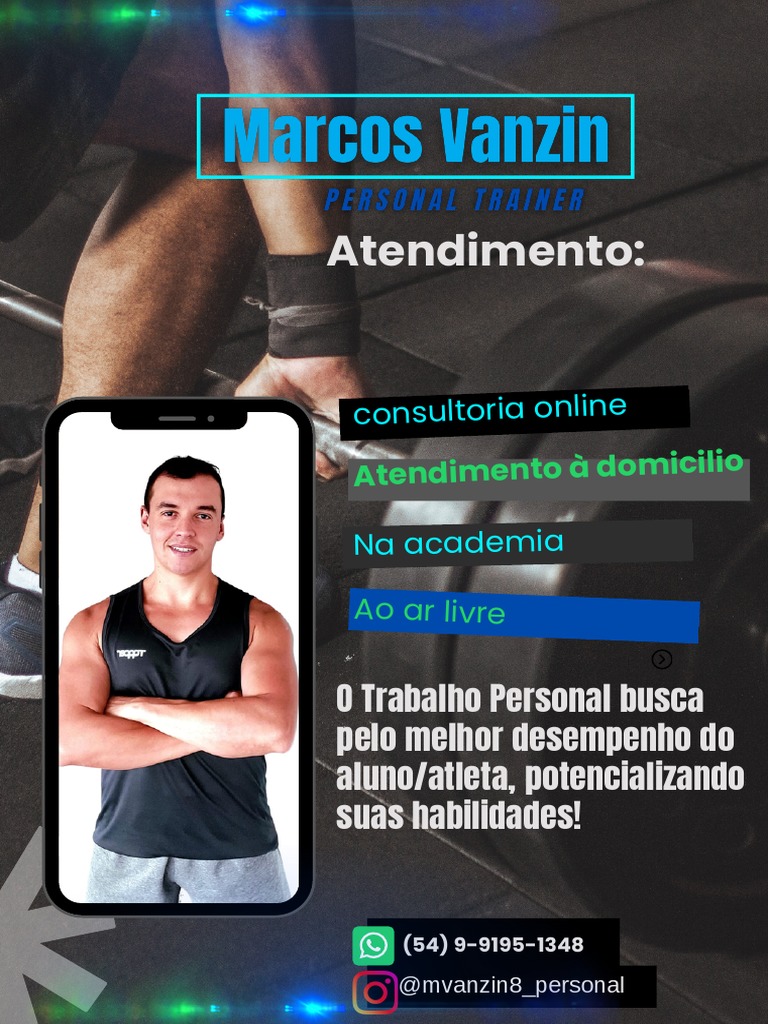 Panfleto Personal Trainer Cinza Moderno | PDF