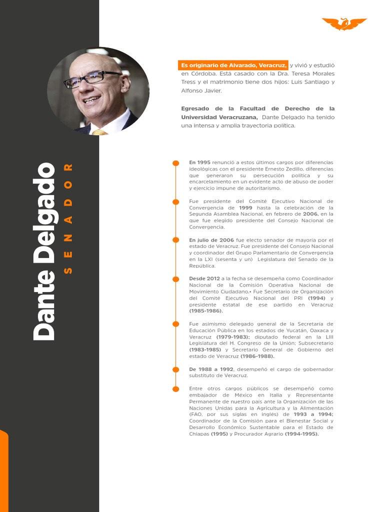 CV Dante Delgado | PDF | Gobierno | Gobernancia