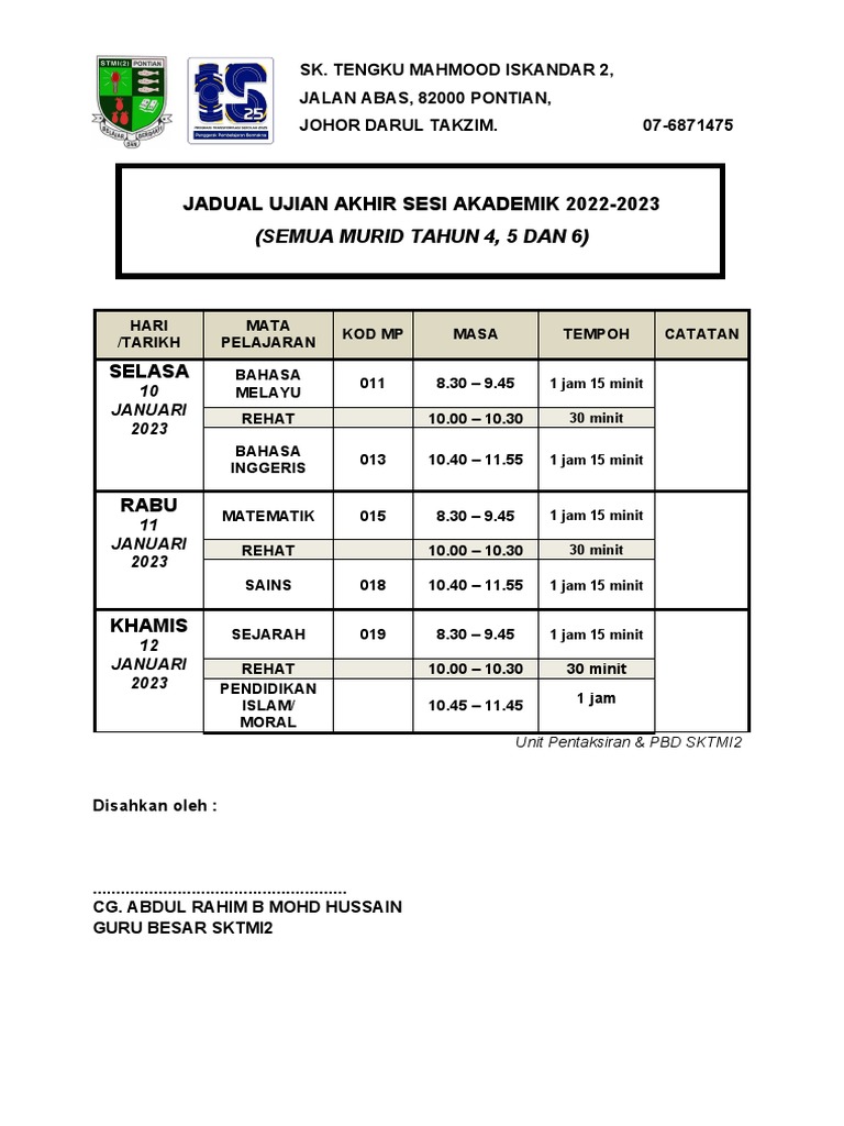 Jadual Uasa | PDF