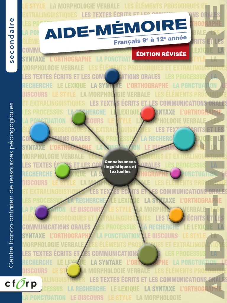 Francais Aide Memoire 9e-12e | PDF | Phrase | Pronom