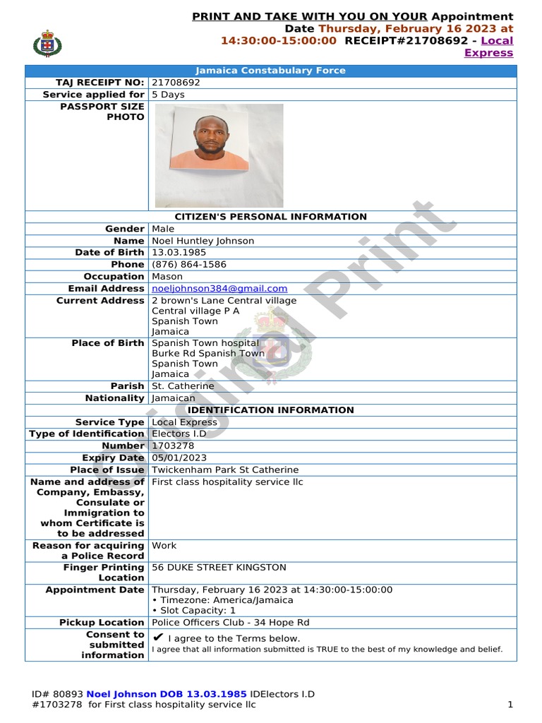 Noel Johnson CRO | PDF | Identity Document | Privacy