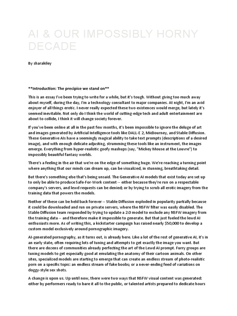 Ai & Our Impossibly Horny Decade | PDF | Artificial Intelligence | Intelligence (AI) & Semantics