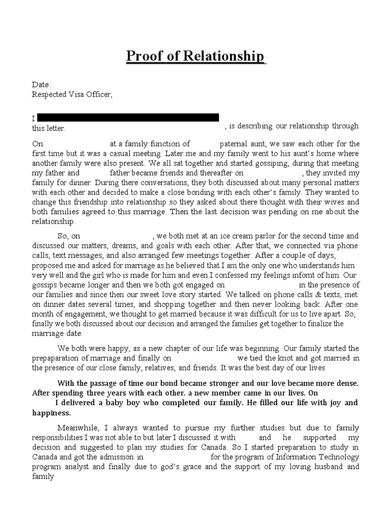 A Heartfelt Letter Detailing a Loving Relationship and Requesting ...