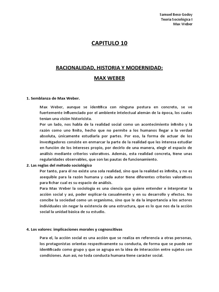 Weber | PDF | Max Weber | Racionalidad