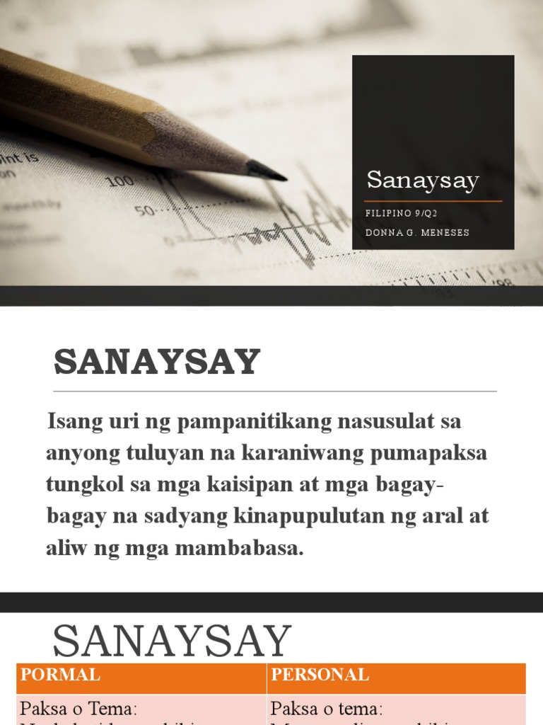 Sanaysay | PDF