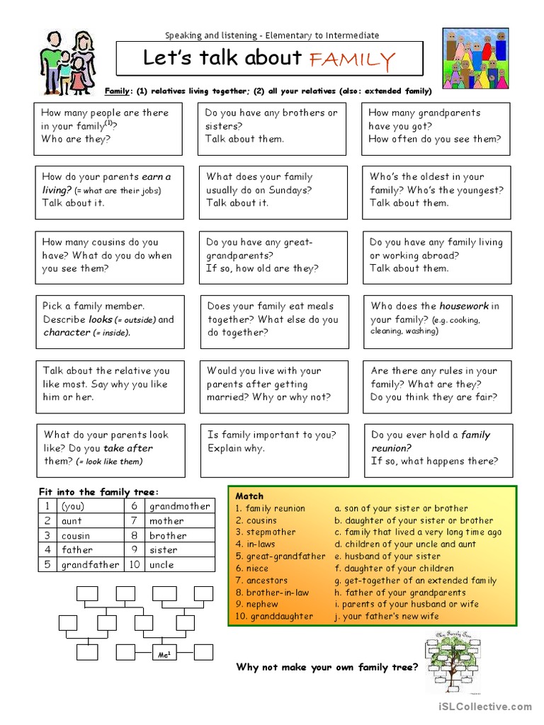 Discussing Family in English | PDF | Interpersonal Relationships ...