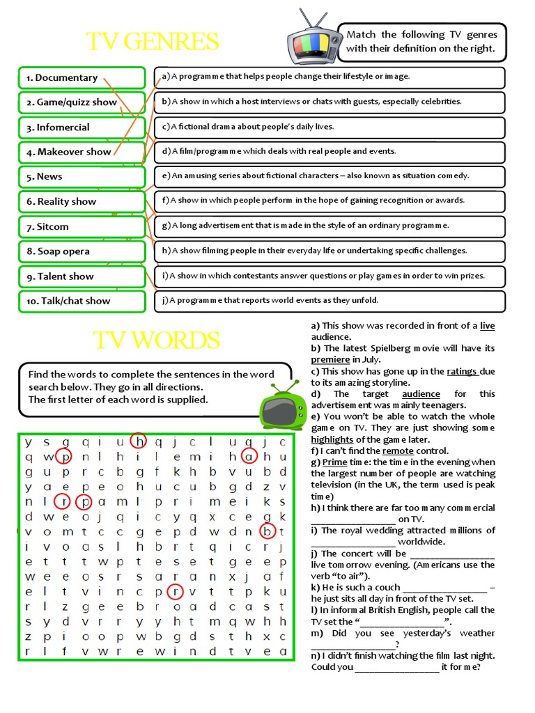 TV Genre | PDF | Television | Reality Television