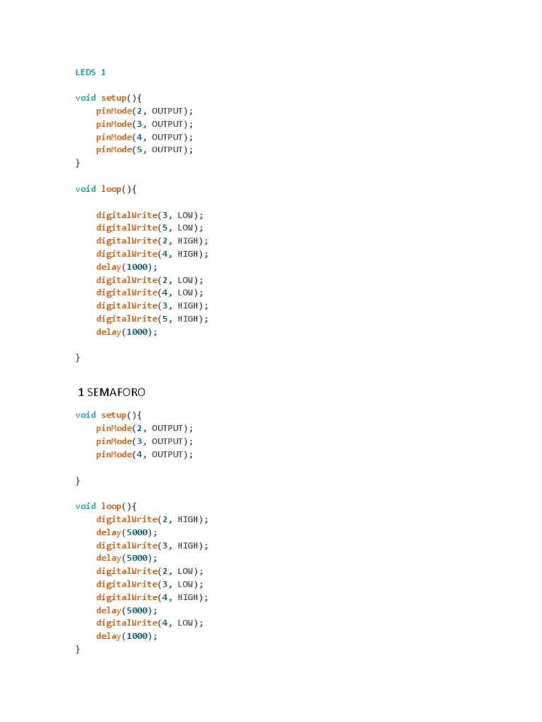 Semaforo en Arduino | PDF | Teaching Methods & Materials | Computers