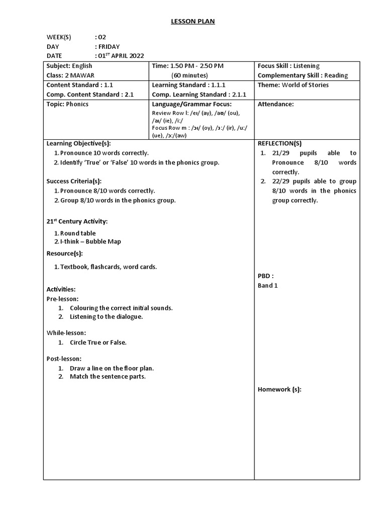 Language/Grammar Focus:: Lesson Plan | PDF